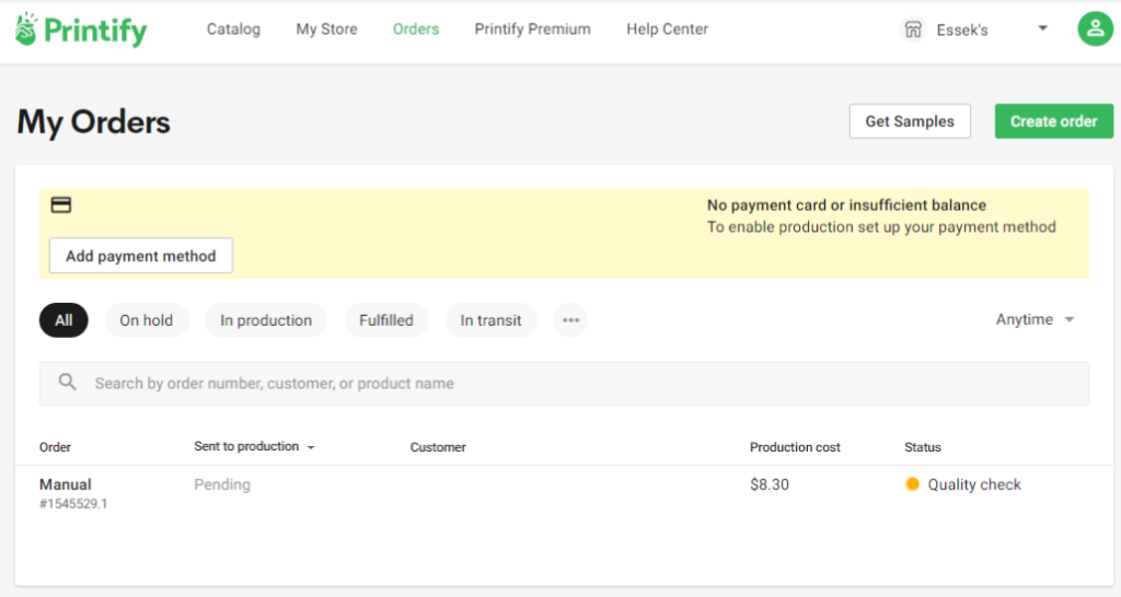 Printify Sample Order: How To Place Your First Printify Order